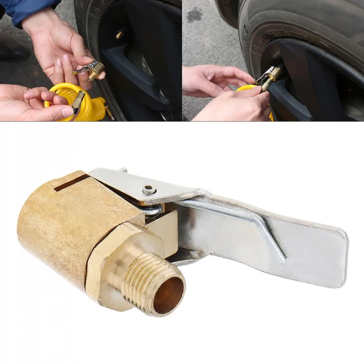 8mm Car Auto Tire Inflator Valve Nozzle Chuck Inflator Pump Valve Quick ...