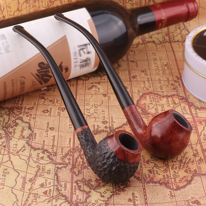 Top-Quality-Long-Type-Briar-Wood-Tobacco-Pipe-Narguile-Handmade ...