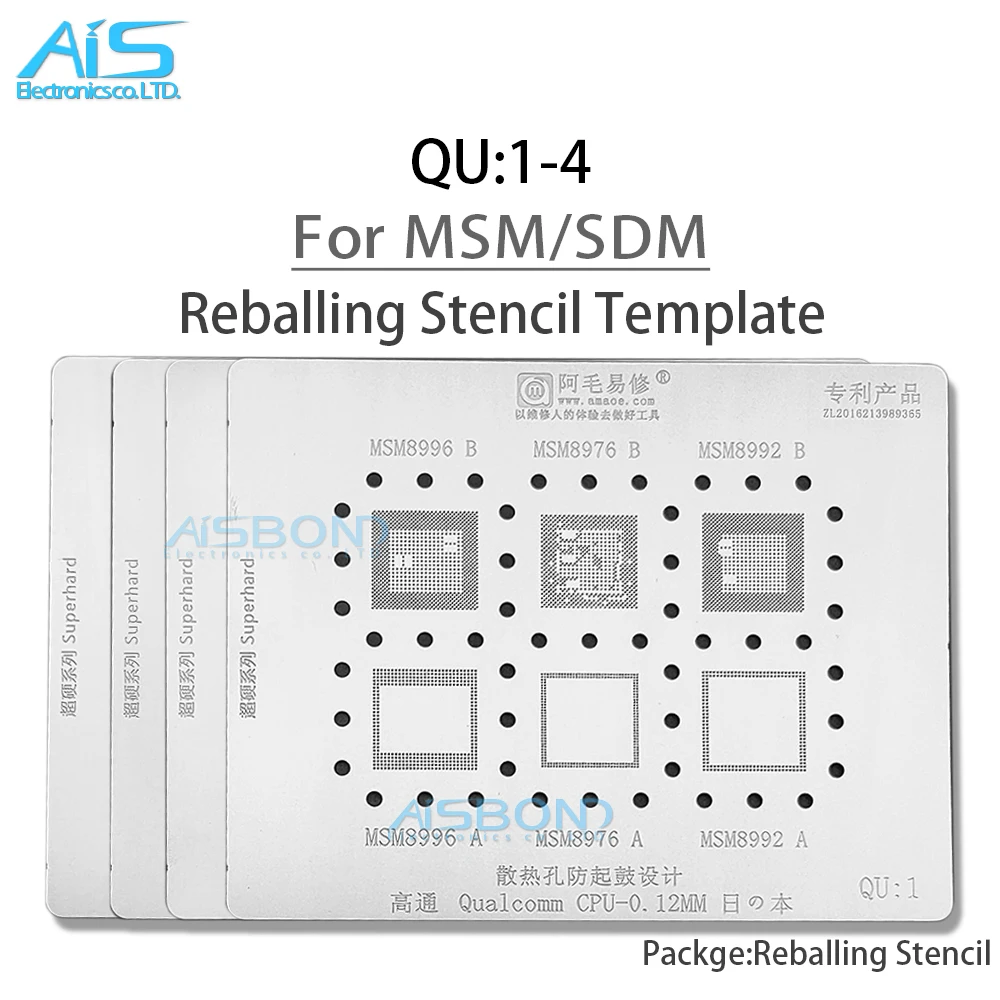 QU1 CPU Stencil Reballing For MSM8996 MSM8976 MSM8992 MSM8994 MSM8953 ...