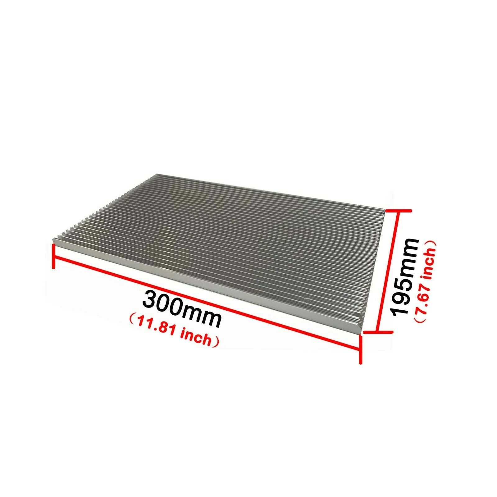 300*195mm Grille Shape Aluminum Heatsink Heat Sink Radiator Cooling Fin ...