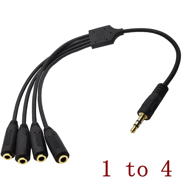 3.5mm grade Port Aux Multi Headphone Earphone Audio Splitter Adapter 3 ...