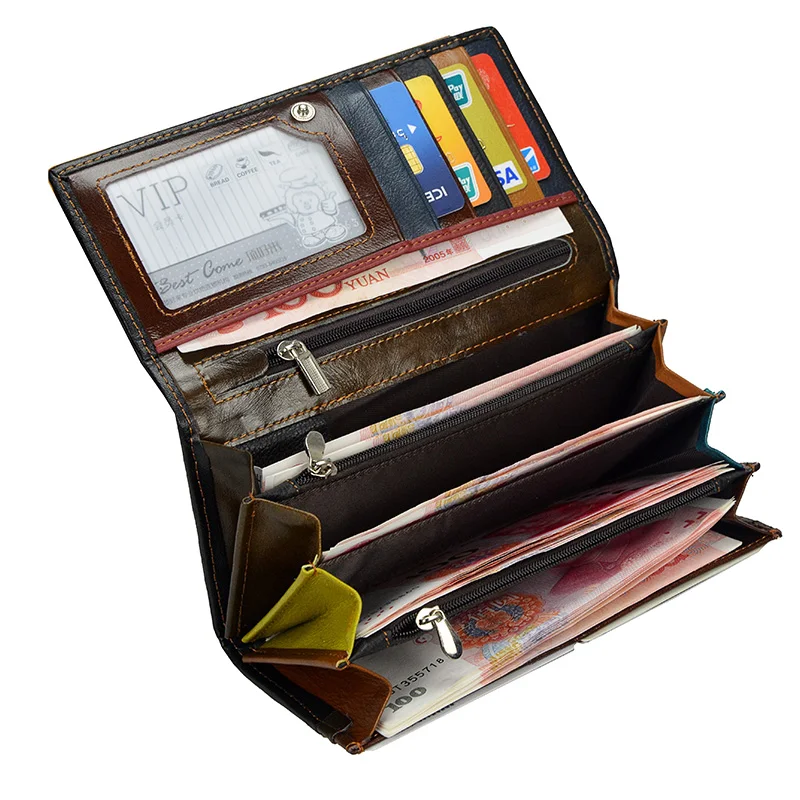 Rainbow-Color-Women-Genuine-Leather-Wallet-High-Quality-Women-s-Leather ...