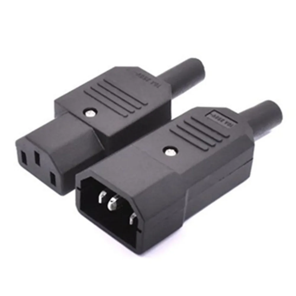 IEC-320-C14-Male-Plug-to-C13-Female-Socket-PC-Computer-Electric-Car ...