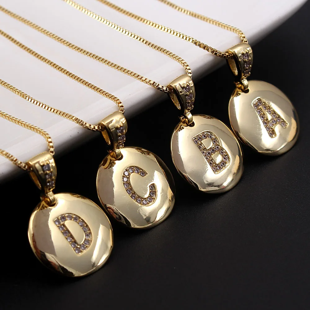 Gold Necklace Letter Pendant | Letter Pendant Women Gold - Fashion 26 ...