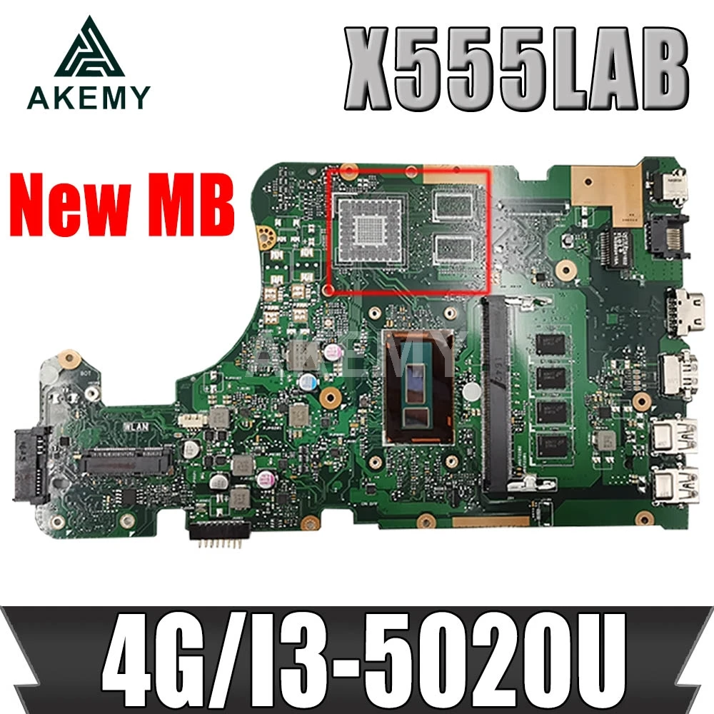 Akemy For ASUS X555LA X555LAB Laptop Motherboard X555LD REV:3.6 With i3 ...