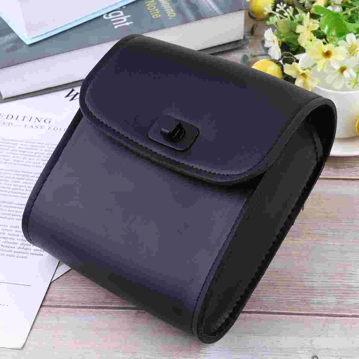 Handlebar Bag Synthetic Leather Bike Pannier Motorcycle Saddlebag ...