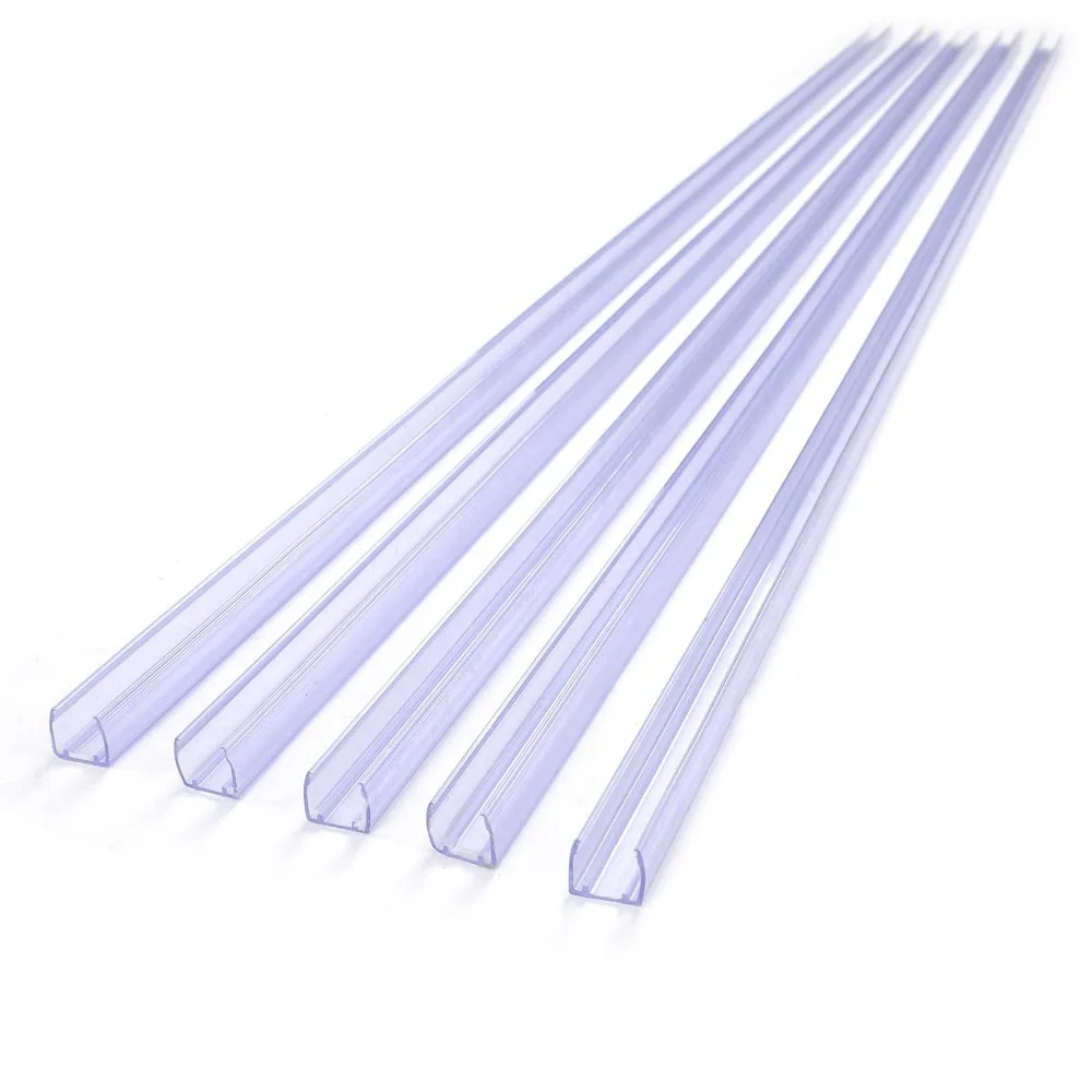 DELight 20Pcs 39 3 8 X 9 16 X 9 16 Clear PVC Channel Mounting Holder DELight 20Pcs 39 3 8 X 9 16 X 9 16 Clear PVC Channel Mounting Holder