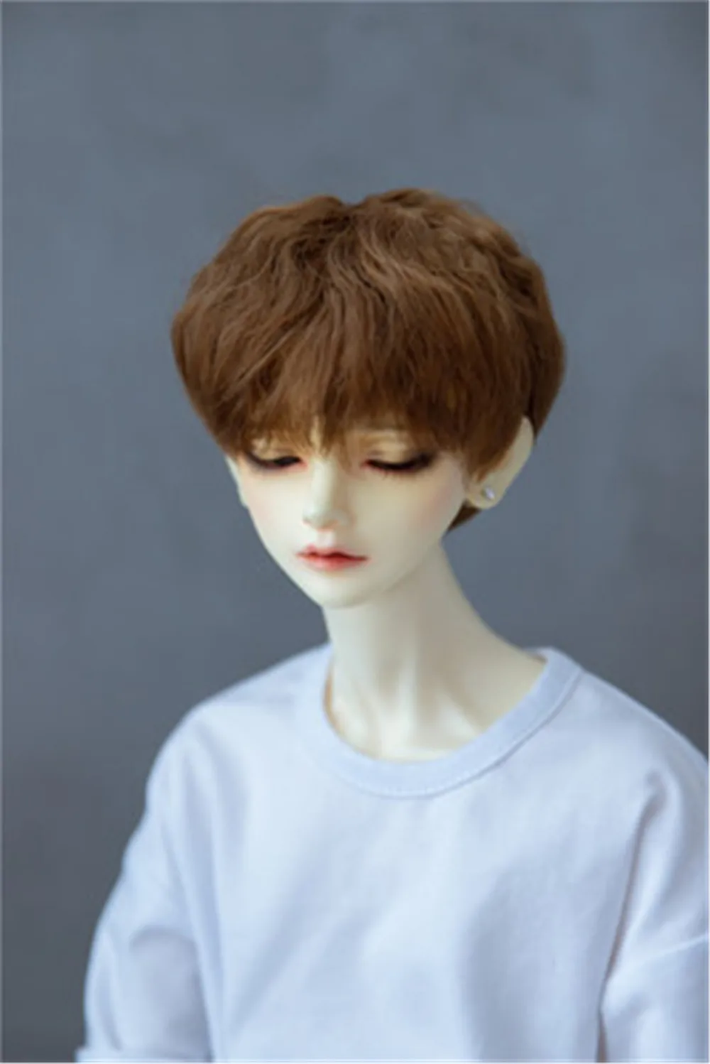 Bjd Doll Wig High Temperature Silk Short Hair Small Curls 6 Points ...