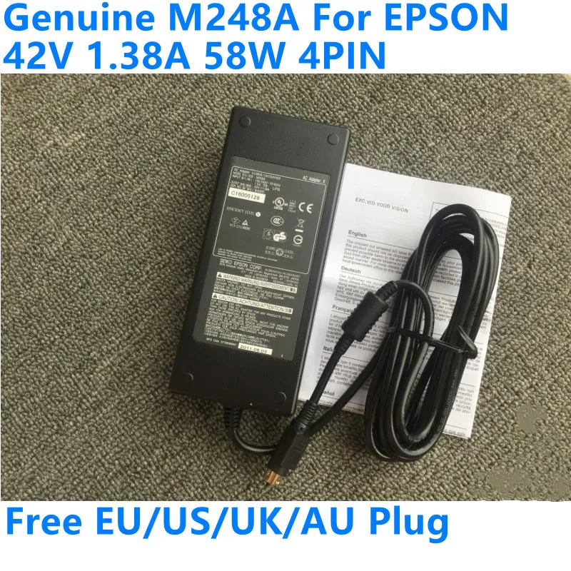 Genuine-M248A-42V-1-38A-58W-4PIN-AC-Adapter-Power-Supply-For-EPSON-TM ...
