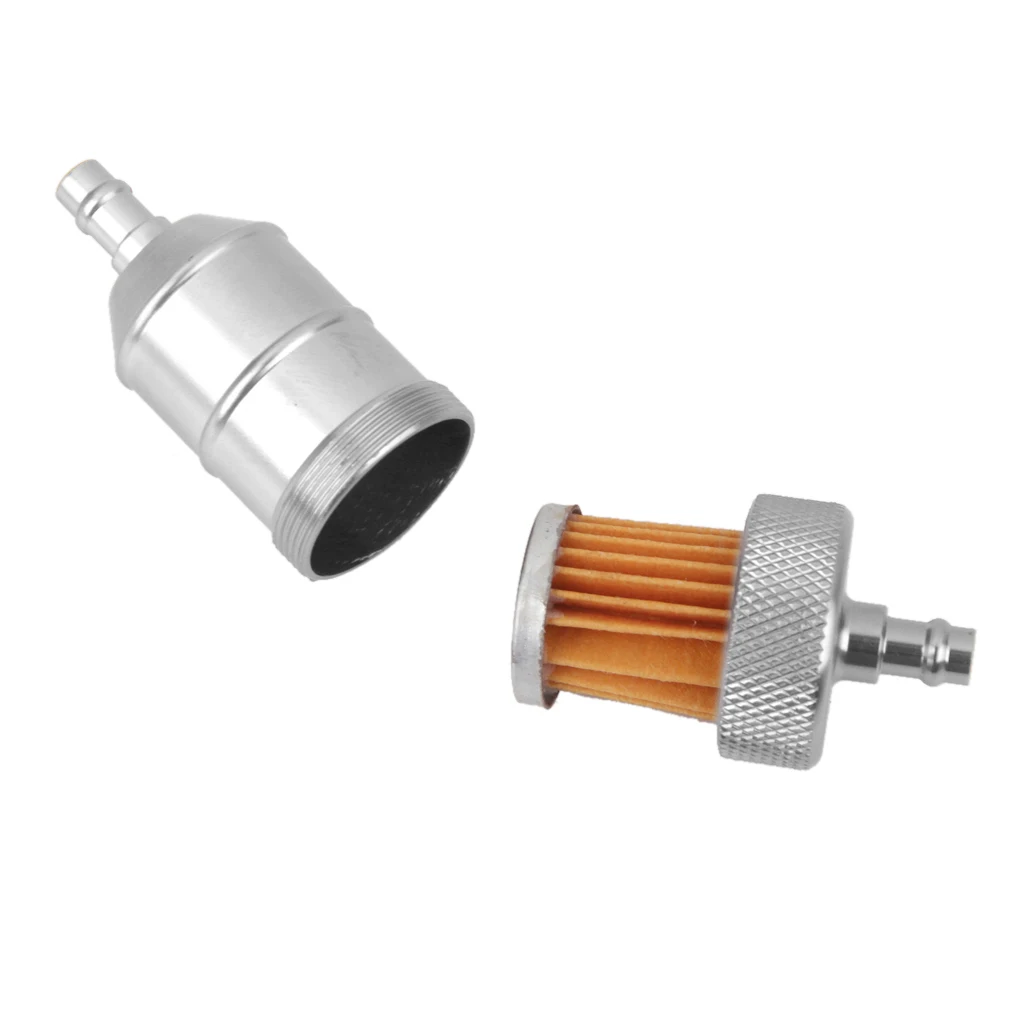 Universal Motorcycle Bike ATV Quad Aluminum Inline Fuel Gas Filter 1/4 ...