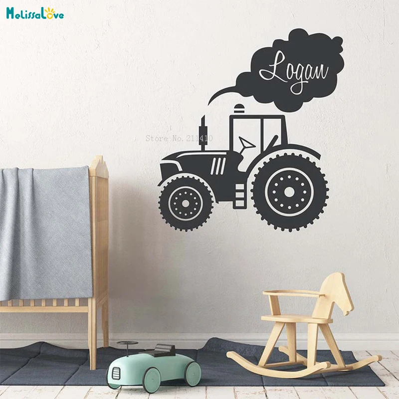 Custom-Name-Tractor-Kids-Truck-Home-Decor-for-Kids-Baby-Room-Nursery ...