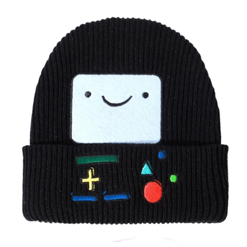 E8FA-Cartoon-Game-Console-Smiley-Face-Knitted-Hat-Warm-Adventure-Time ...