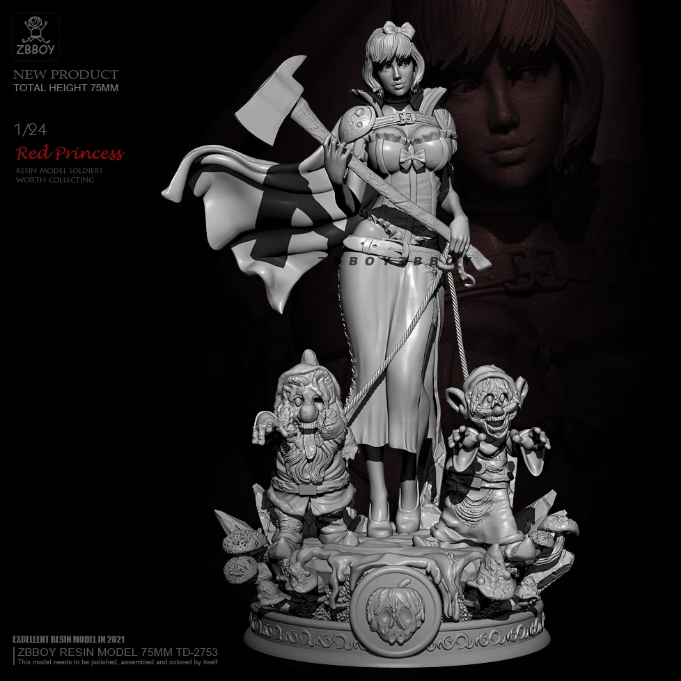 75mm 1/24 Resin model kits figure colorless and self assembled TD 2753 ...