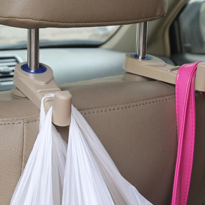 2 Color Vehicle Car Seat Headrest Bag Coat Hanging Hook Hanger Holder ...