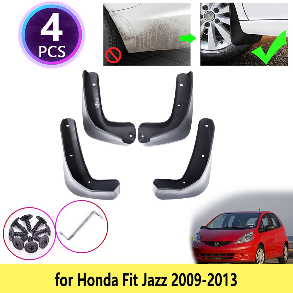 4PCS-for-Honda-Fit-Jazz-2009-2010-2011-2012-2013-New-Mudguards-Mudflaps ...