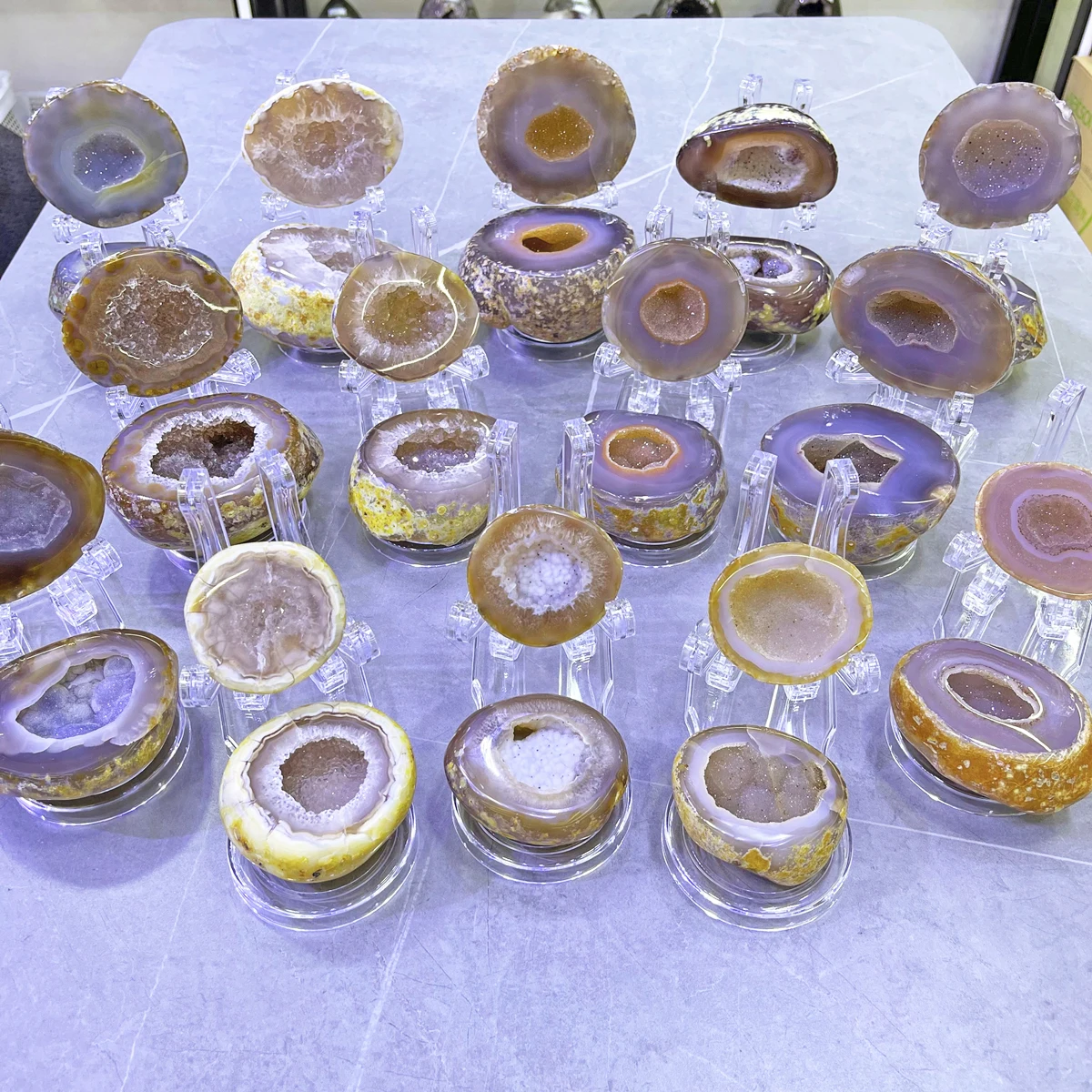 Natural Thunder Egg Agate Amethyst Geode Quartz Cluster Crystal ...