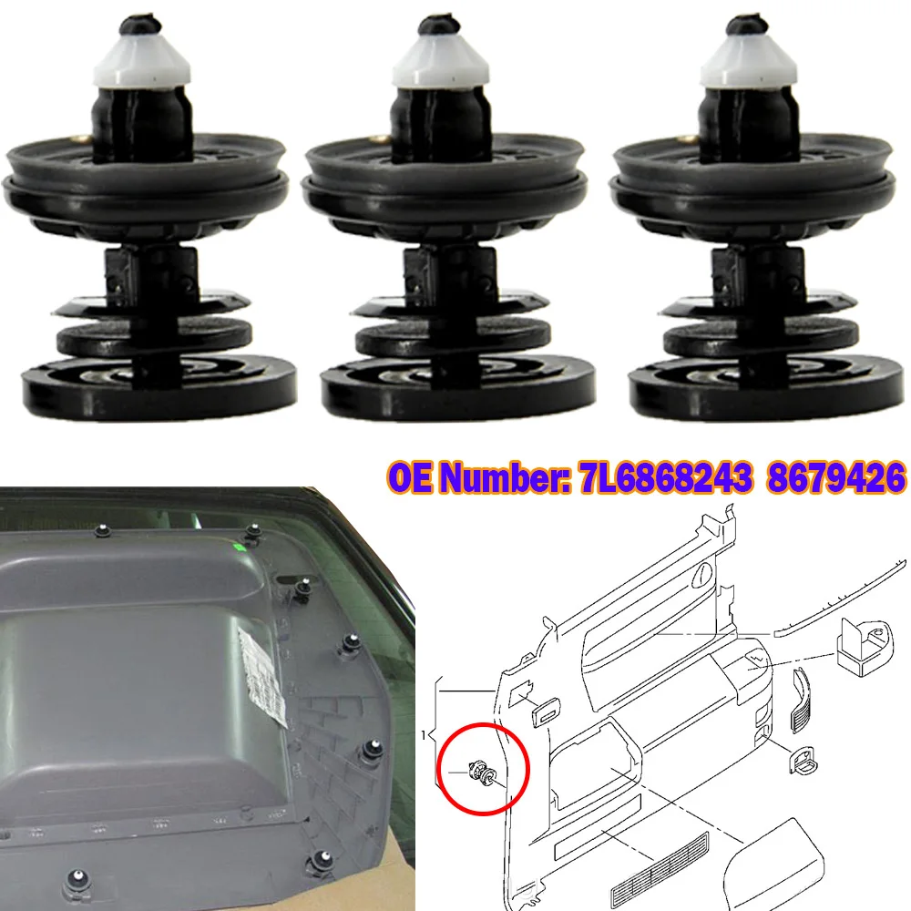 Interior Door Trim Panel Card Clip Rivet Fastener For VW Caravelle ...