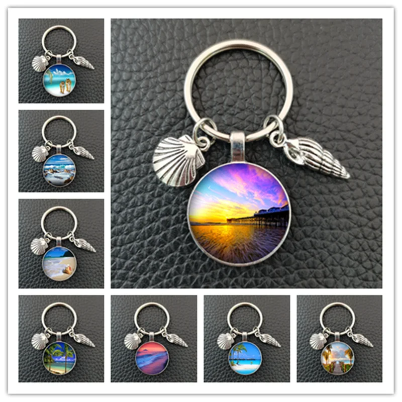 Beautiful-beach-keychain-Maldives-scenery-keychain-ocean-landscape ...