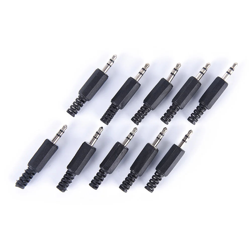 10Pcs/5Pcs 3.5mm Jack Plug 3.5 Stereo Plug Black 3.5mm Audio Jack Plug ...
