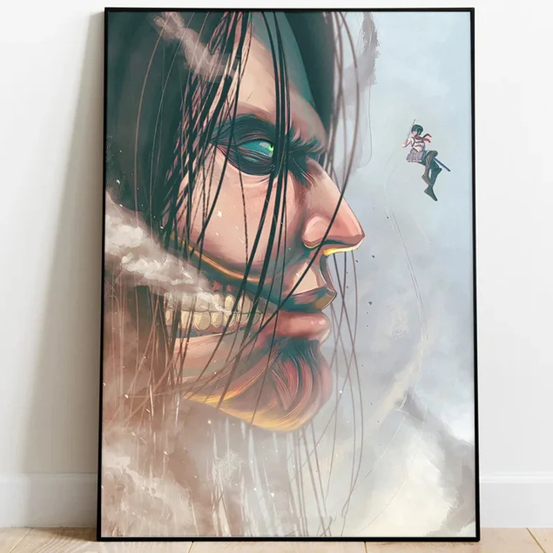 Attack On Titan Eren Yeager Poster, Aot Final Season, Minimalist Anime ...