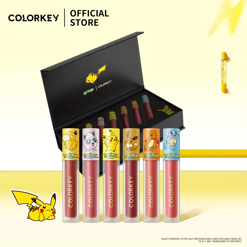 COLORKEY pintalabios Pikachu resistente al agua, tinte labial líquido ...