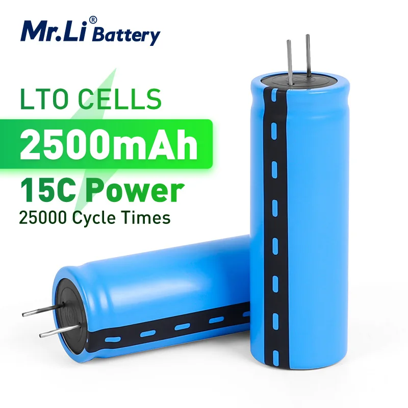 Mr.Li 2.4V 2500mAh LTO 23680 Lithium Titanate Cell 15C Power ...