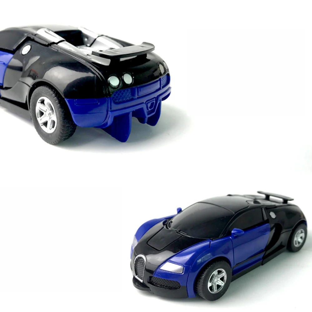 Transformed car One-key Deformation Car Toys Automatic Transform Robot ...