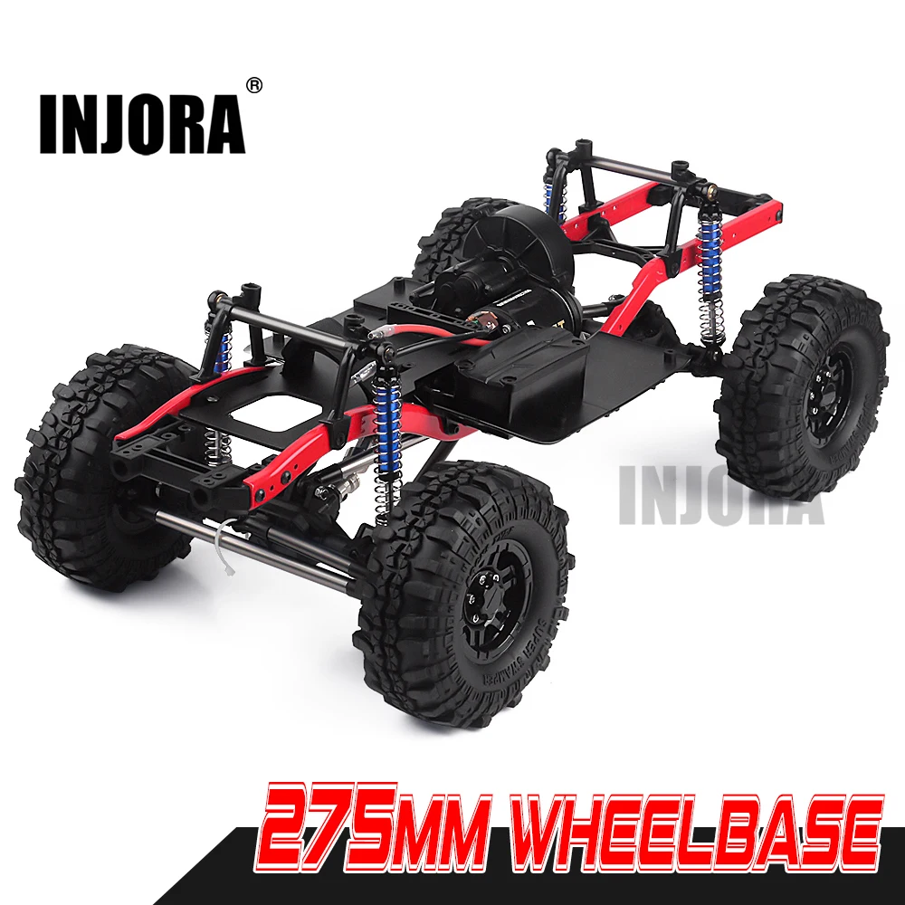 INJORA RC Car 275mm Wheelbase Assembled Frame Chassis with Wheels for 1 ...