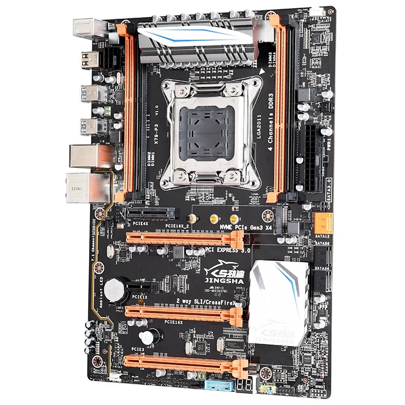 PPYY-JINGSHa X79 P3 материнская плата LGa 2011-V2 4 канала 64 ГБ DDR3 ECC ram NVME M.2 USB3.0 ...