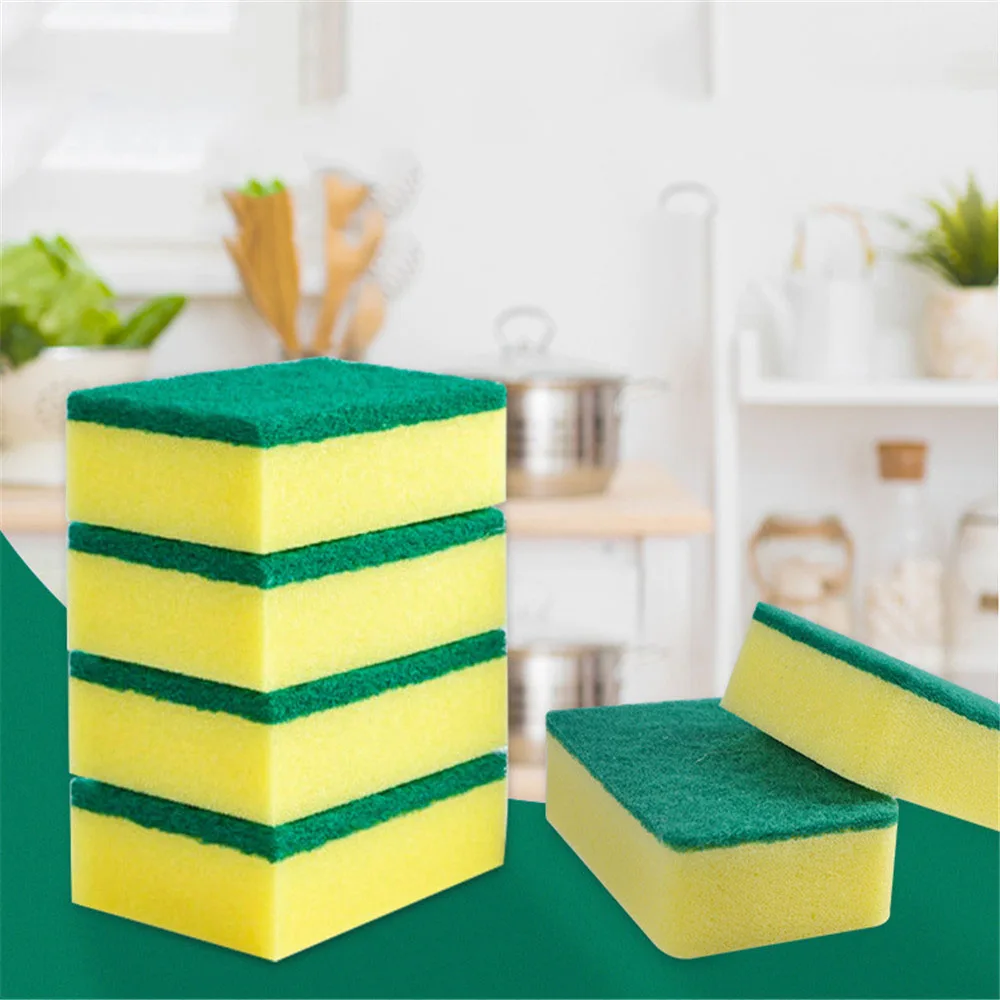 10 Pack Multi Use Heavy Duty Scrub Sponge Extra Thin Magic Cleaning ...