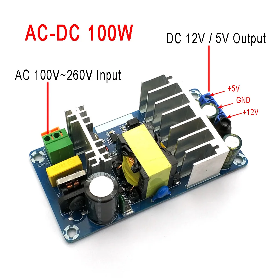 AC-DC-100W-12V-8A-5V-Switching-Power-Supply-Board-2-Channel-Output ...