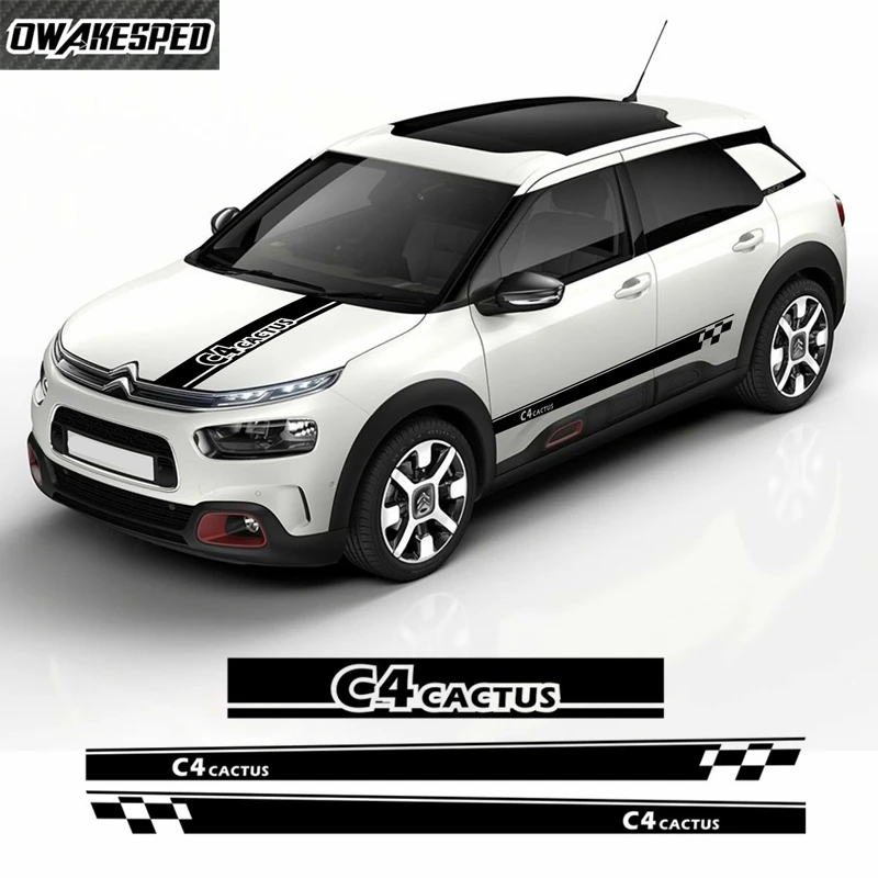 Car-Hood-Bonnet-Sport-Stripes-Decor-Sticker-For-Citroen-C4-Cactus-Auto ...