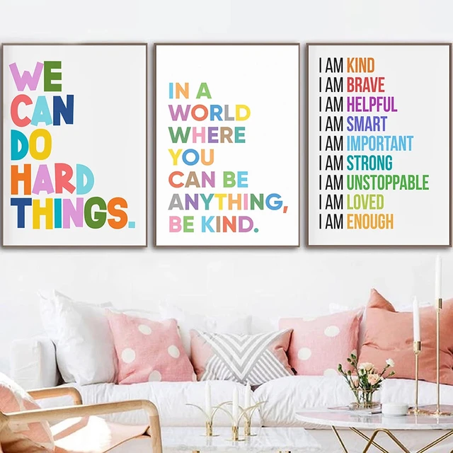 Inspirational Word Art Canvas