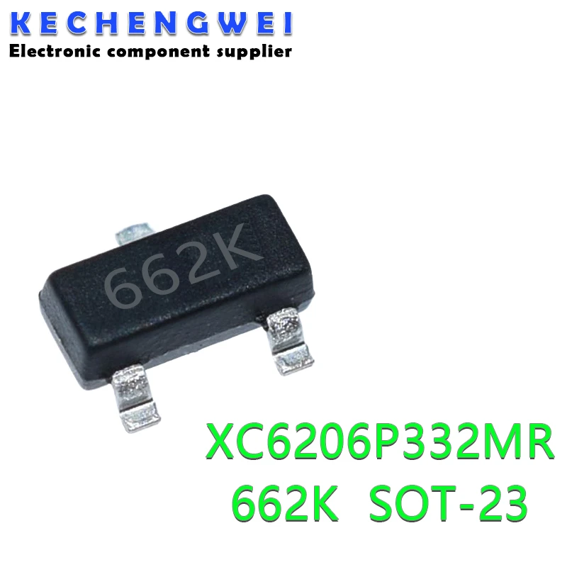 50-100pcs Xc6206p332mr Sot-23 Sot Xc6206p332 Sot23 Xc6206 Smd(662k) 3.3v/0.5a New And Original ...