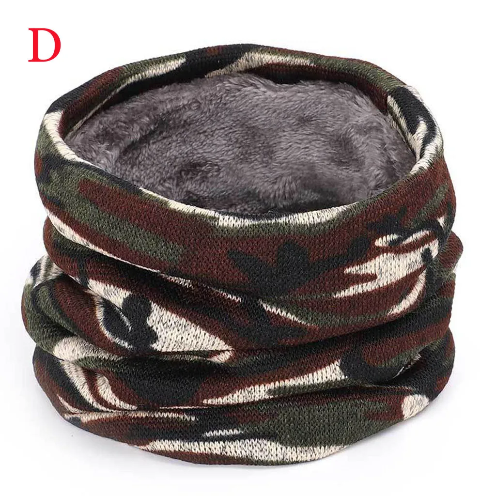 Зимний мягкий флисовый плотный вязаный шарф для шеи с принтом, шарф ...