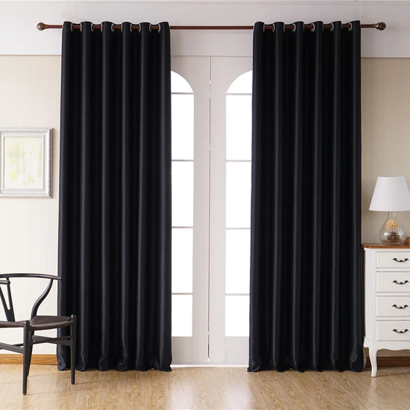 Modern Pattern Blackout Curtains Solid | Blackout Curtains Bedroom Bay ...