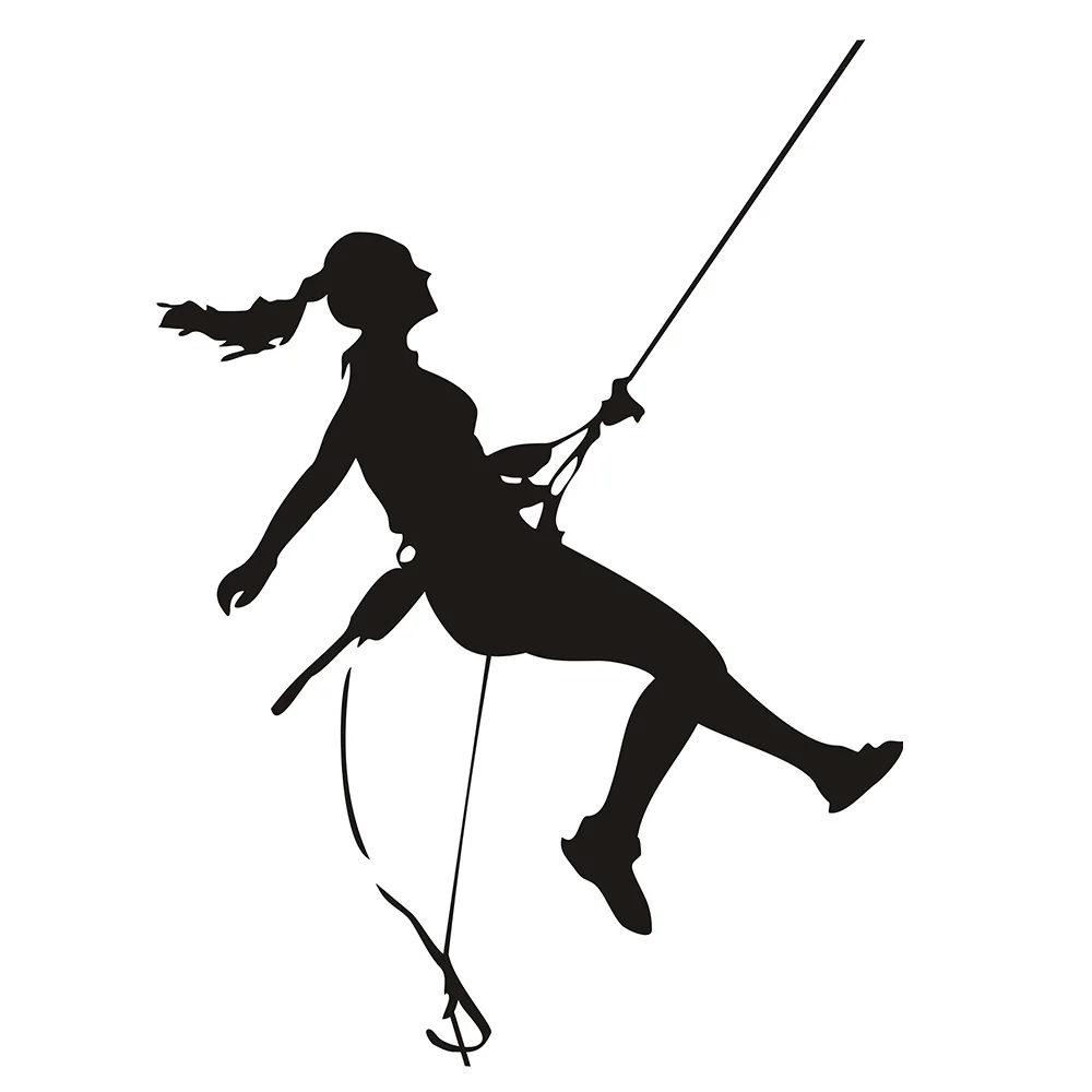 Rock Climbing Silhouette Girl
