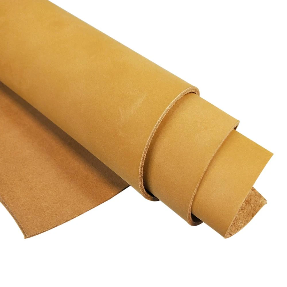 Golden Genuine Frosted Leather Square 2mm Thick Natural Cowhide First ...