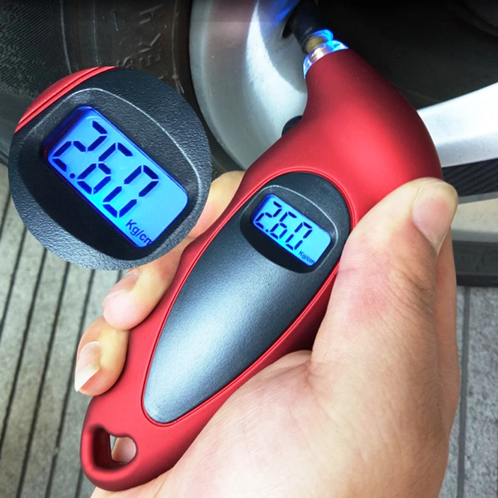 Tyre Air Pressure Gauge Meter Electronic Digital LCD Car Tire Manometer ...