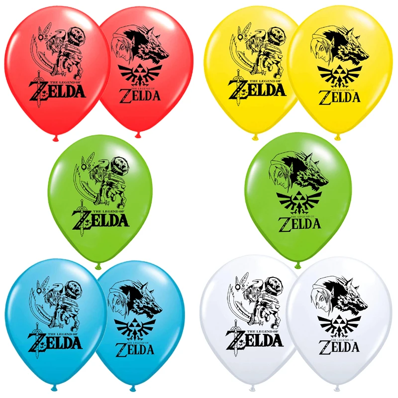 10pcs-Zeldaes-Balloons-12inch-Game-Theme-Double-Sided-Latex-Ballons ...
