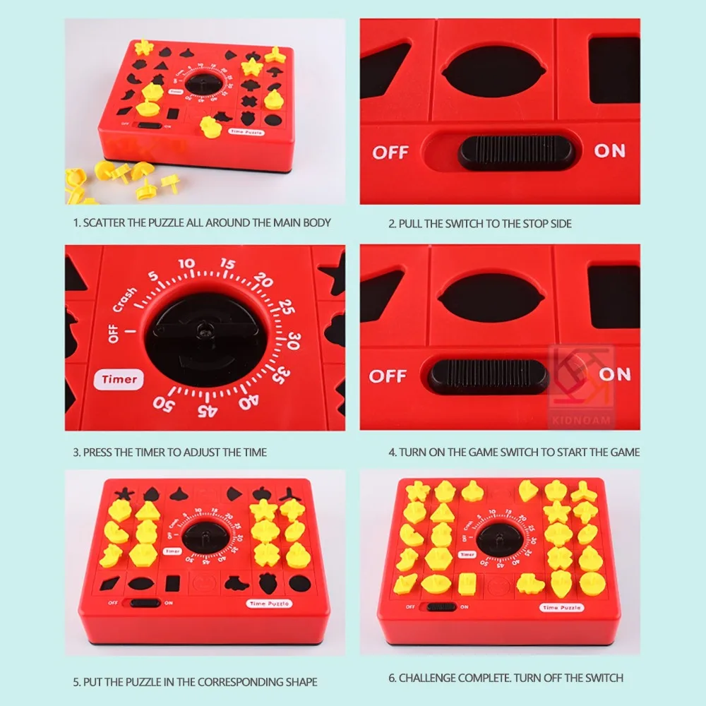 2021 New Children Fun Board Games Timing Time Matching Puzzle For Early ...