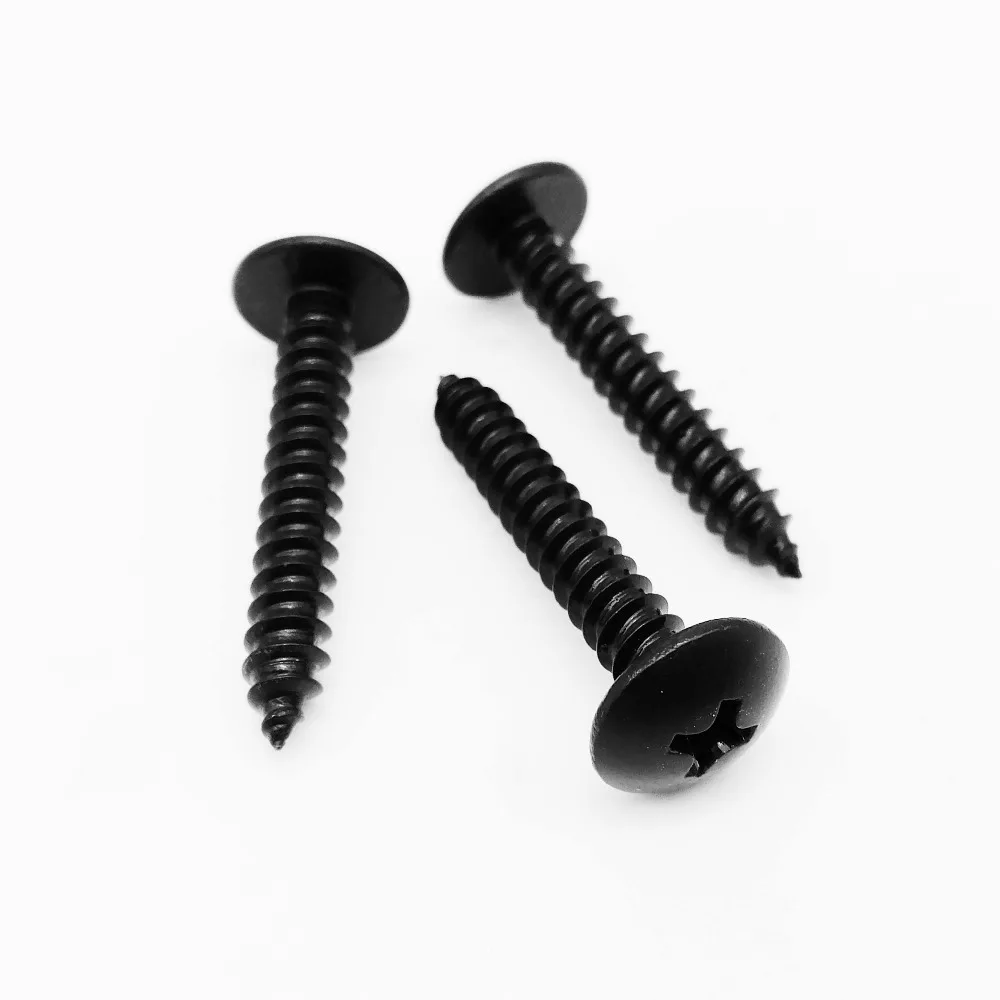 VIS,10pcs M4.8x25mm--Vis à bois autotaraudeuse, grande tête Phillips ronde en acier inoxydable ...