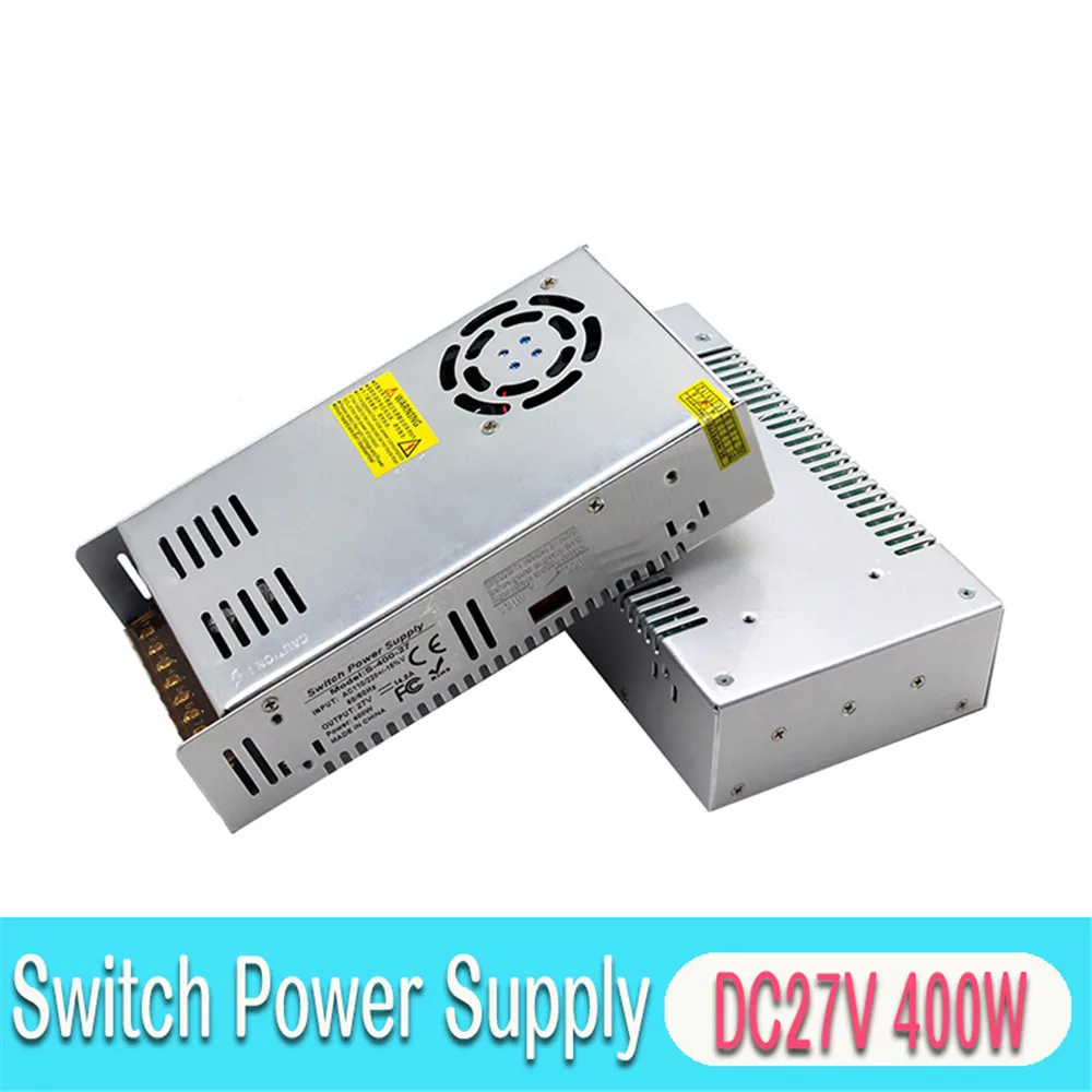 Fuente de alimentación regulada DC27V 14.8A 400W, transformadores conductores 110v 220V AC DC ...