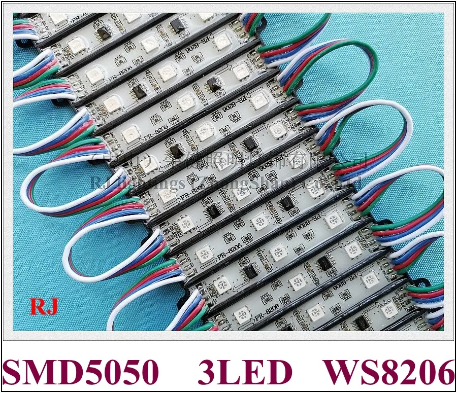 Módulo de luz led ws 8206, smd 5050, 12v, 3 leds, 0.72w, ws8206, ip65 ...