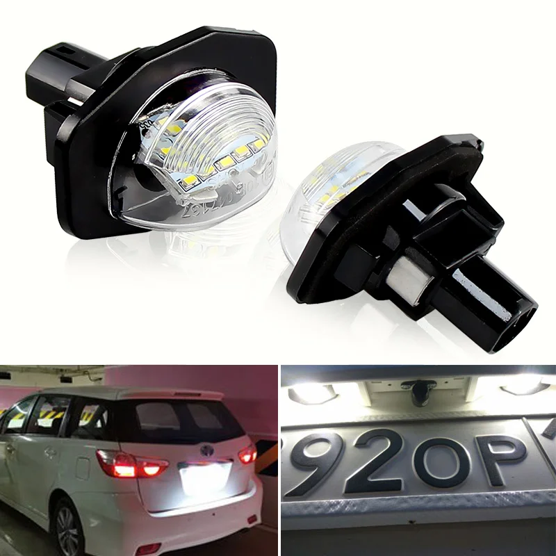 2PCs Bright 18 Leds License Plate Light Lamp Bulbs Number Plate Light ...