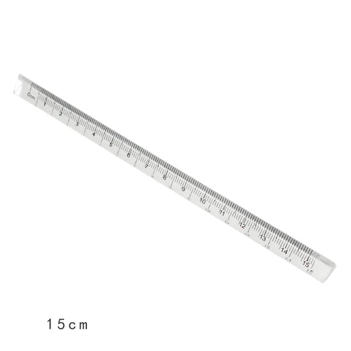 Mohamm 1PC Transparent Triangle Ruler Stationery School Supplies