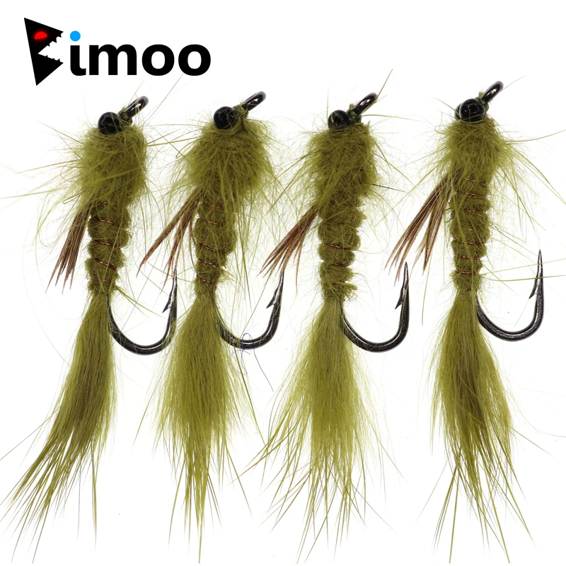 Bimoo-4PCS-Olive-Realistic-Dragonfly-Nymph-Size-10-Streamer-for-Trout ...