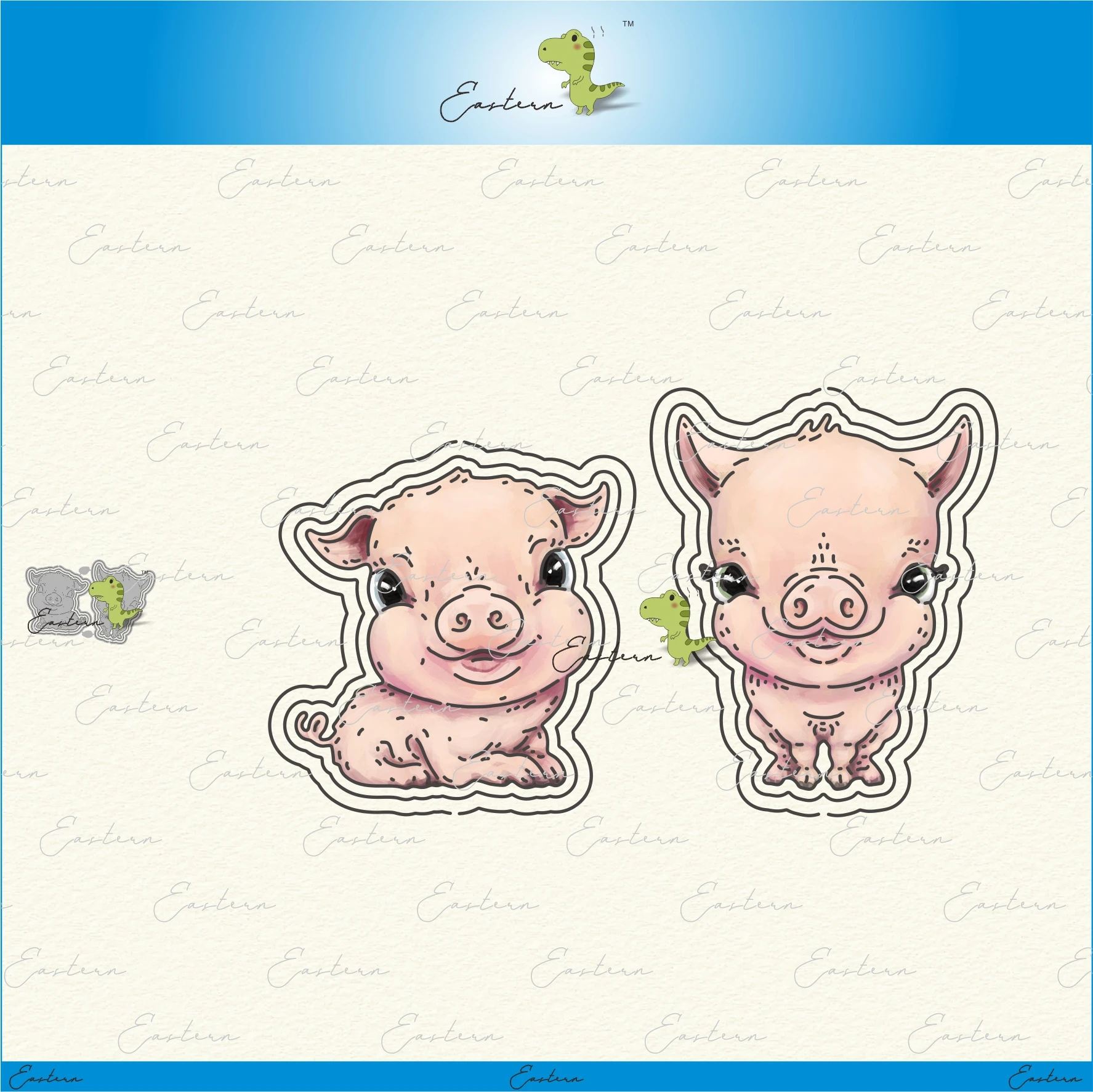 Two little pigs metal cutting dies 2021 new diy die molds Scrapbooking ...
