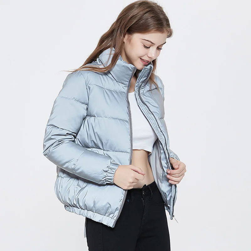 Women Winter Puffer Reflective Jacket | TrendyKate