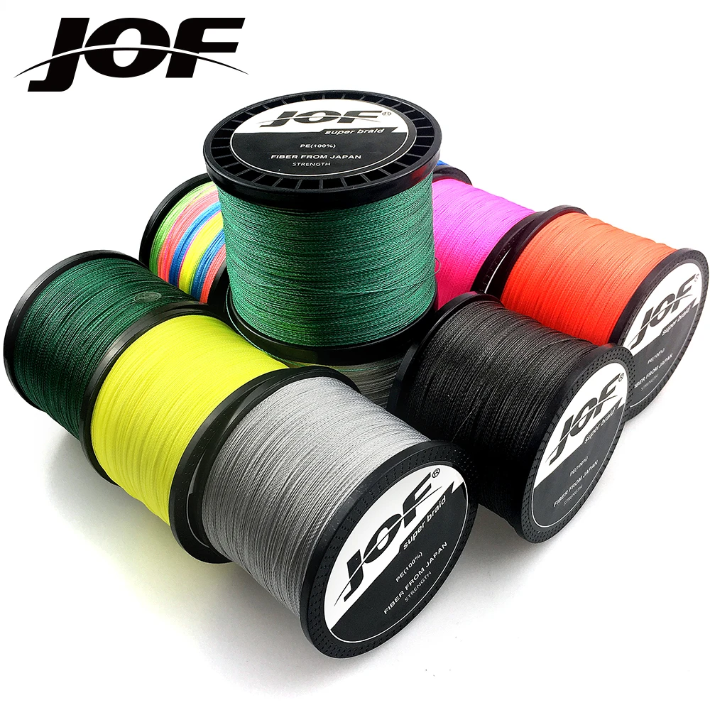 JOF PE Braided Wire Fishing Line 1000M 500M 4 Strands 0.10mm 0.70mm ...